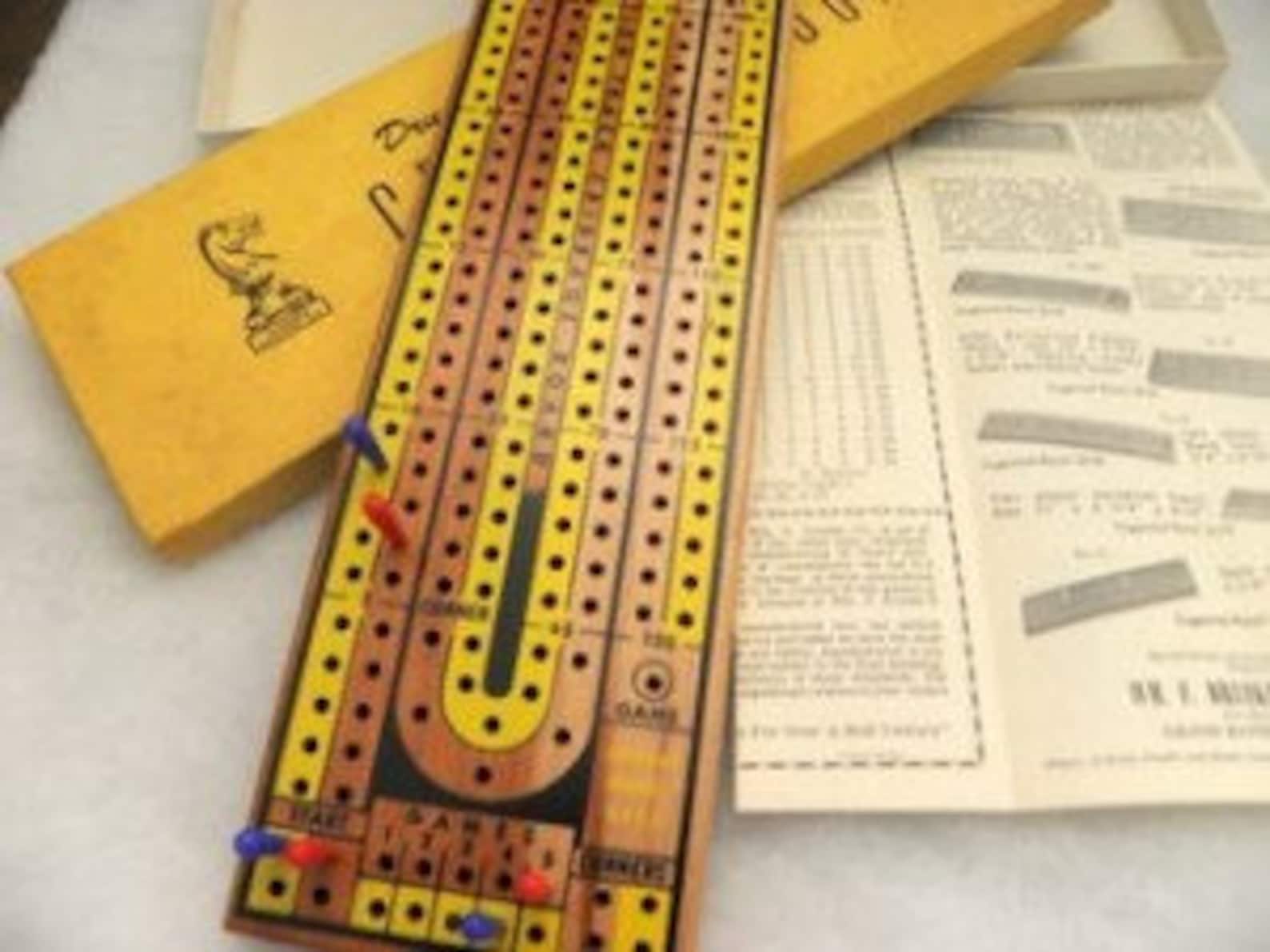 Rectangle Cribbage Board Template - Drueke 2050 Cribbage Game - Etsy