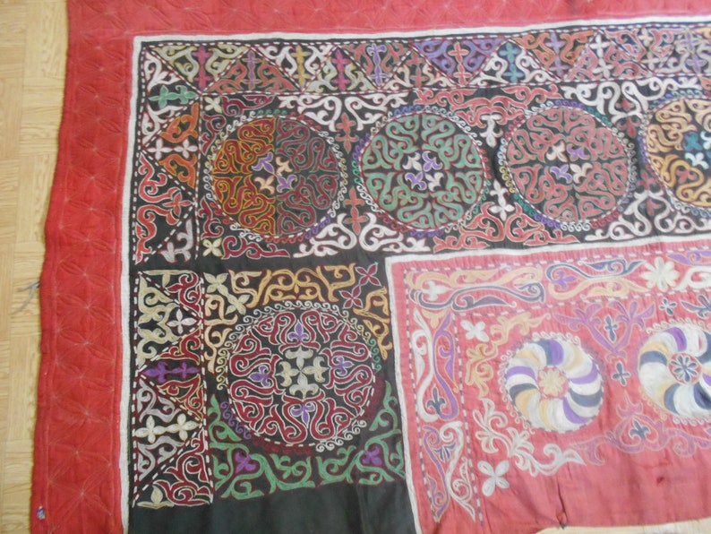 Kazakh Tuskiiz Antique Yurt Wall Hanging Decor Rug. Authentic ...
