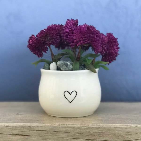 Heart Flower Pot - Etsy