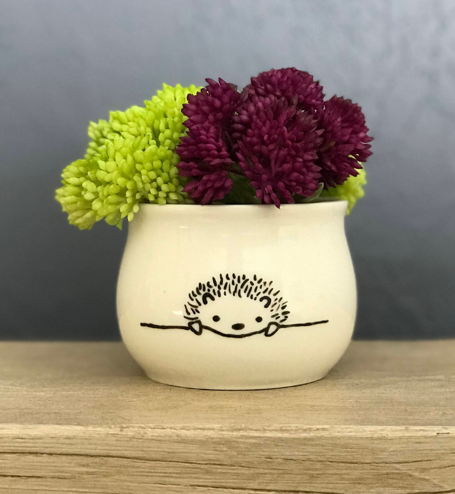 Hedgehog Hand-painted Mini Planter Pot 2 Inch Succulent Planter Jewelry ...