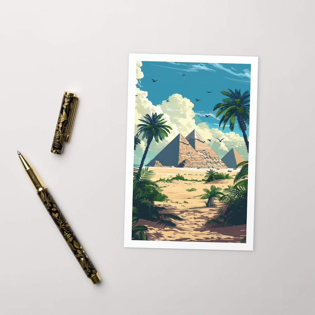 The Great Pyramids of Giza Standard Postcard - Etsy