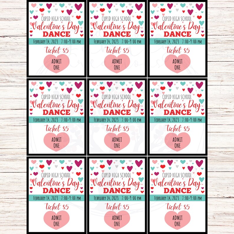 Valentines Day Dance Flyer Candygram Editable Canva Template Digital ...