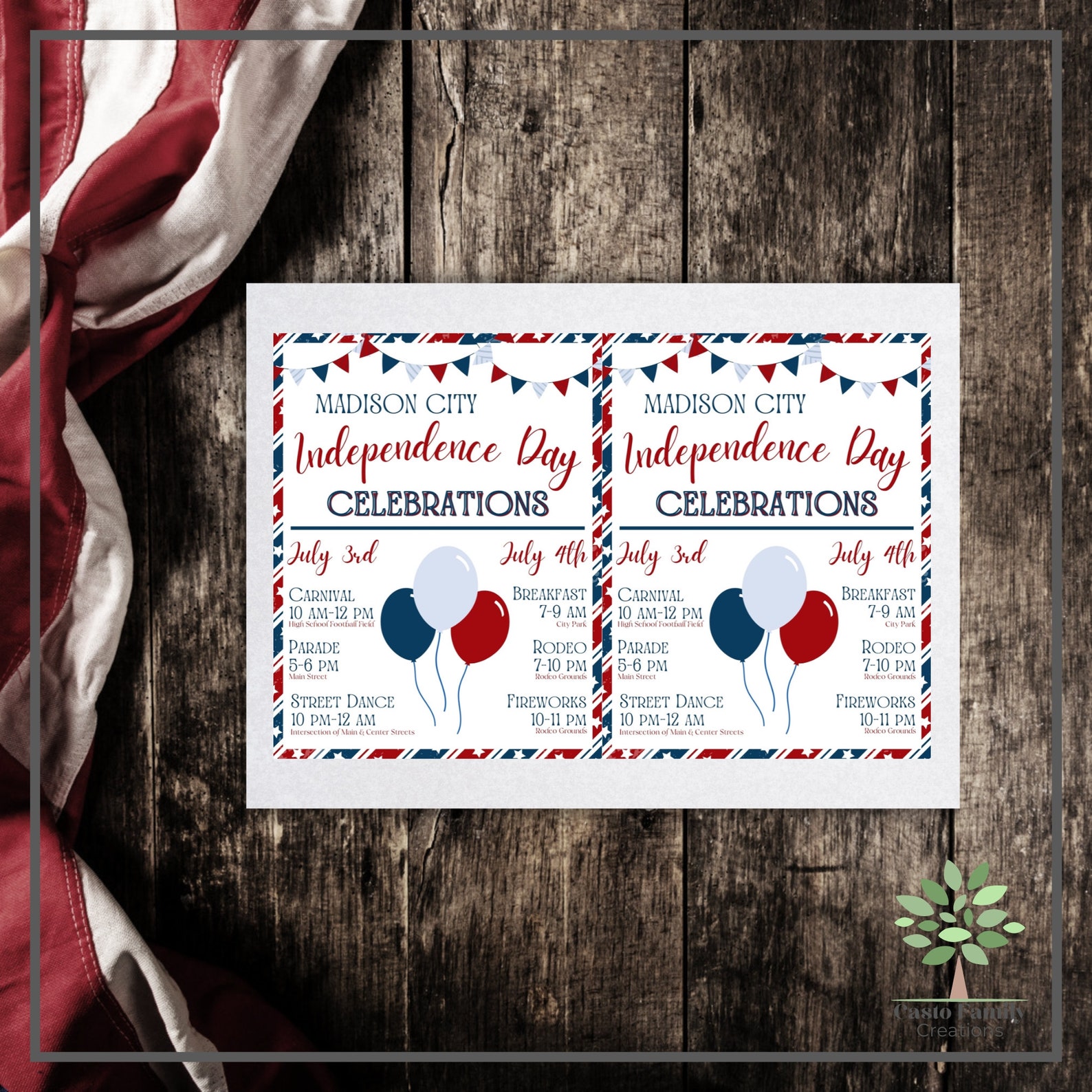 Editable Patriotic Flyer Template - 4th of July - Independence Day ...