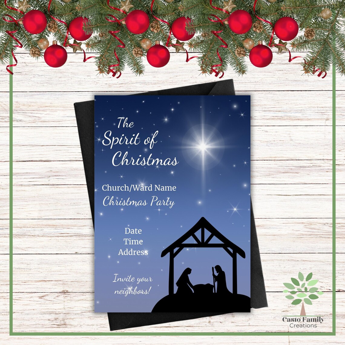 Editable Christmas Celebration Flyer, Canva & Google Slides Templates ...