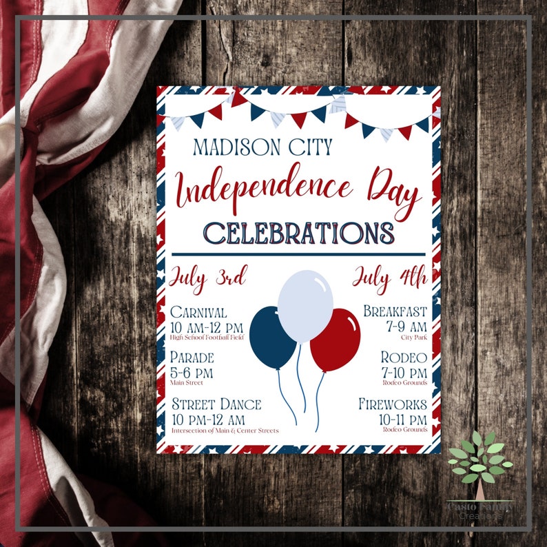 Editable Patriotic Flyer Template - 4th of July - Independence Day ...