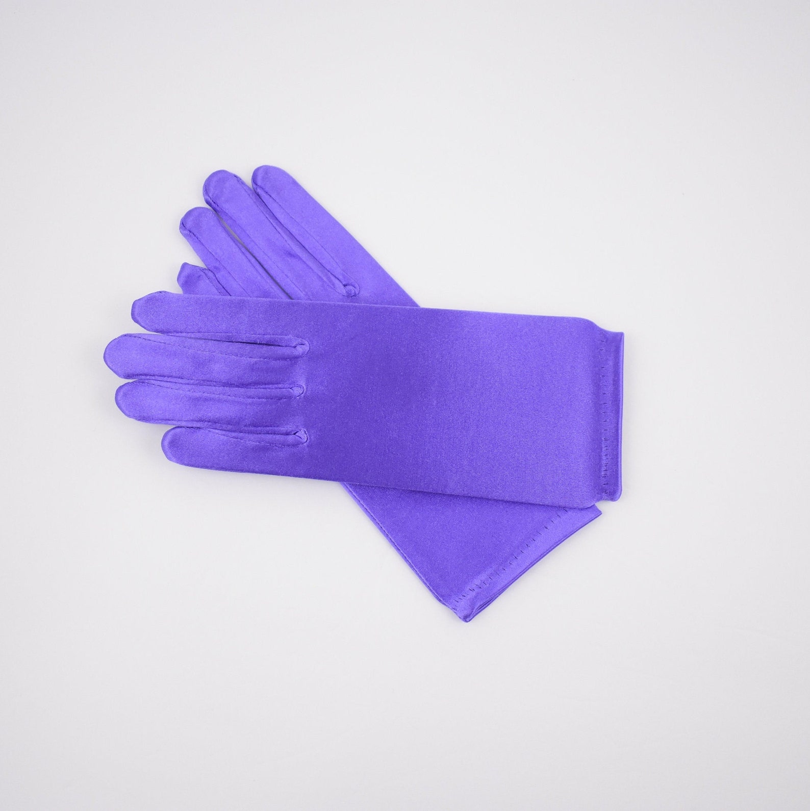 Opera Purple Stretch Satin gloves Bridal gloves long full | Etsy