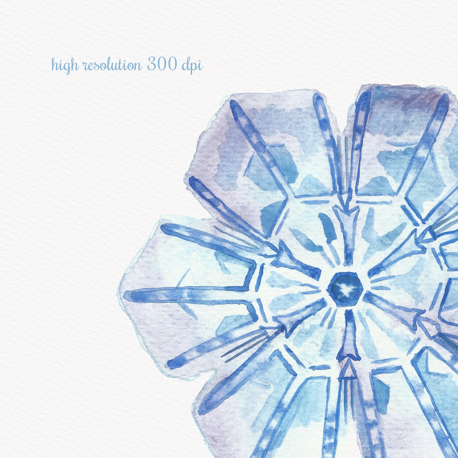 Watercolor Snowflakes Clipart Set, Hand Painted Winter Illustration ...