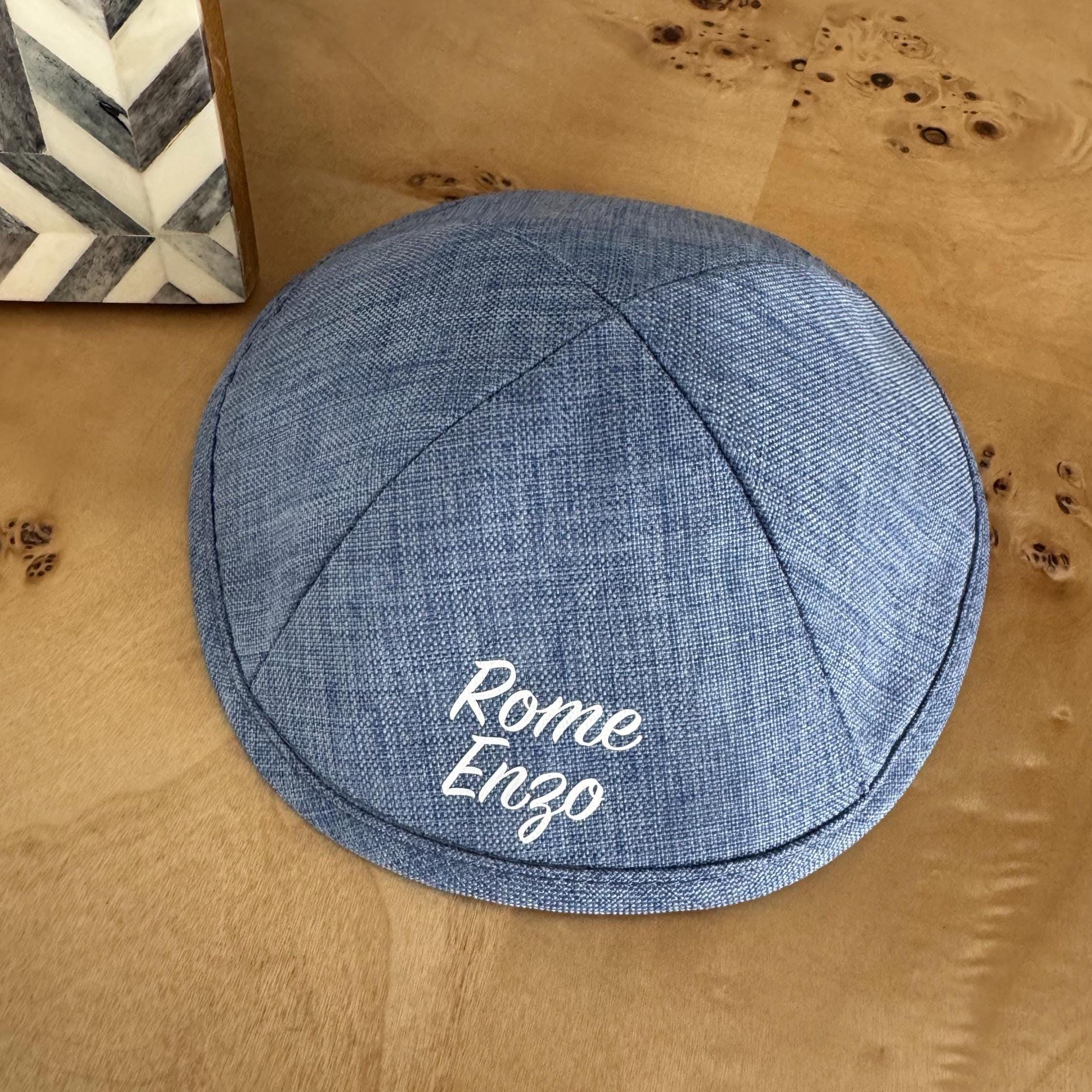 Custom Kippa Yarmulke Skullcap Jewish Bar Mitzvah Gift Upsherin Gift ...