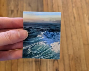 6 Black and White Wave Sticker Surf Beach Ocean Laptop - Etsy