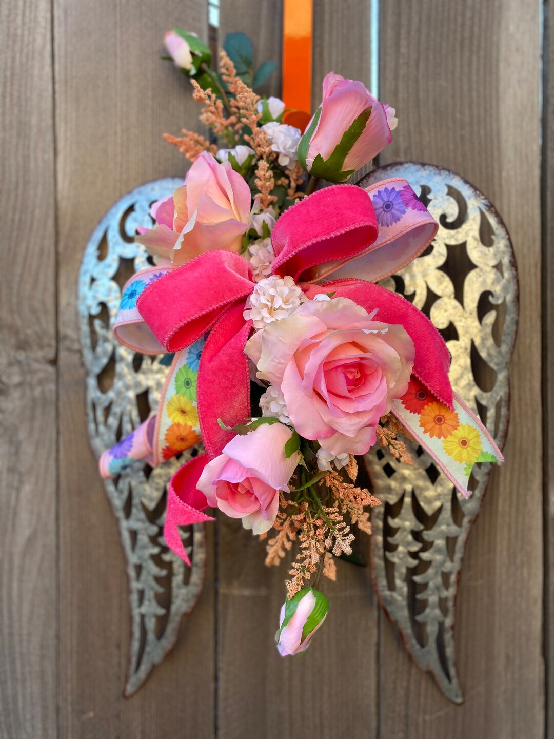 Angel Wings, Angel Wing Wreath, Angel Wings Door Hanger - Etsy