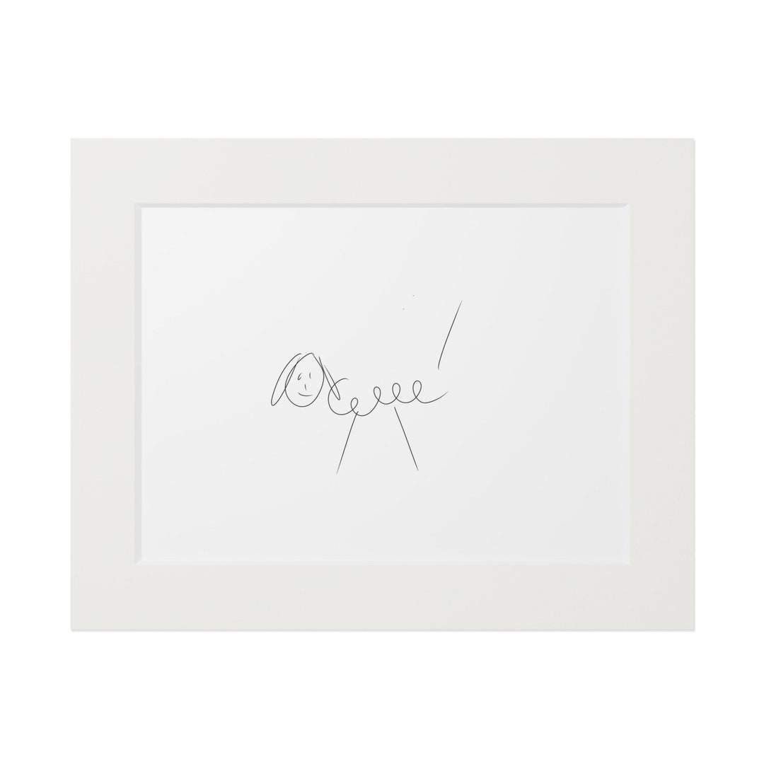 Minimalist Dog Fine Art Prints passepartout Paper Frame - Etsy