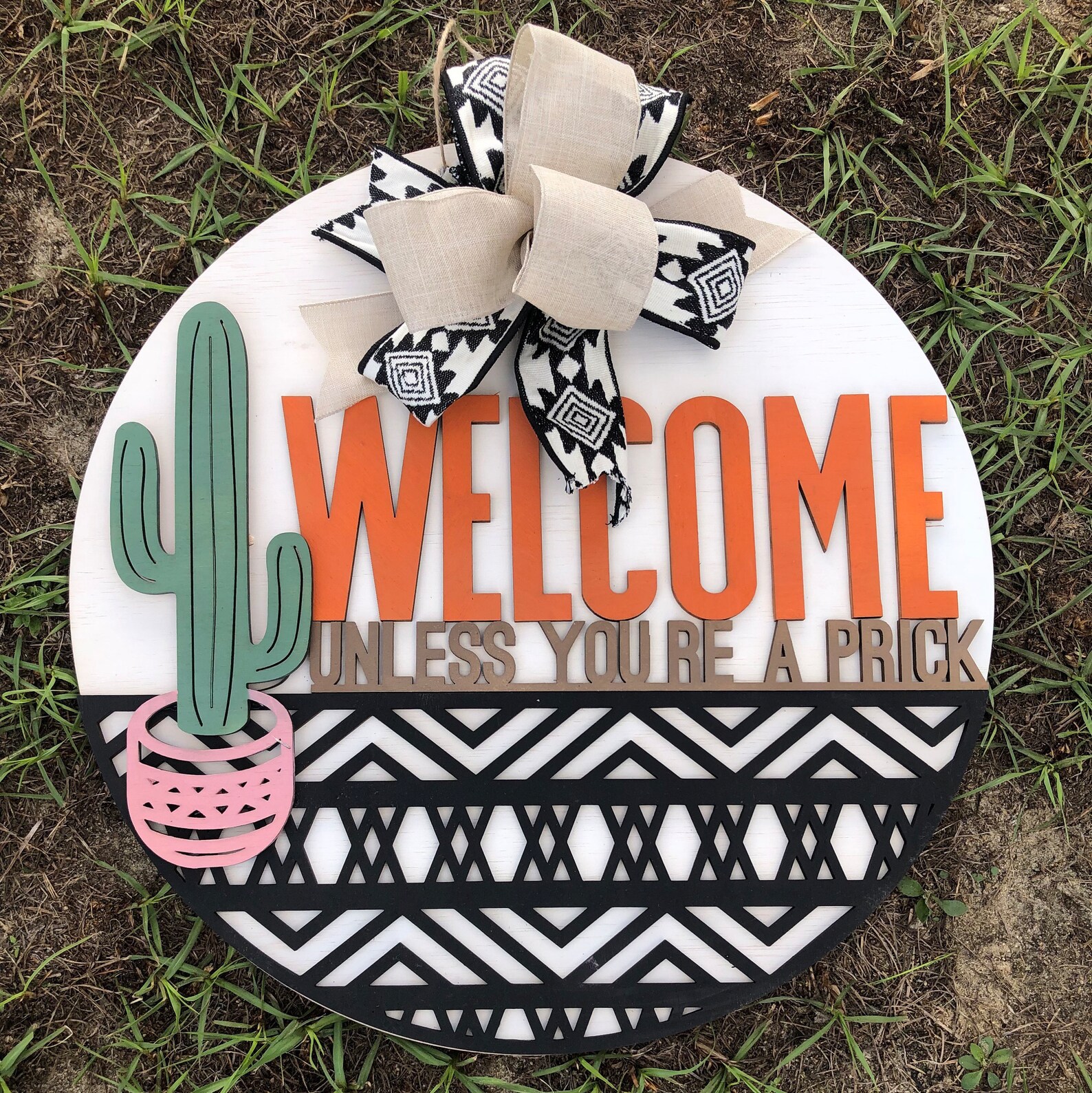20 Welcome Unless Youre a Prick Door Hanger Funny Layered - Etsy