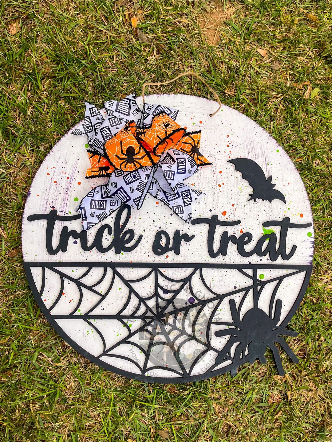 Trick or Treat Spider Web 3d Layered Door Hanger Halloween - Etsy