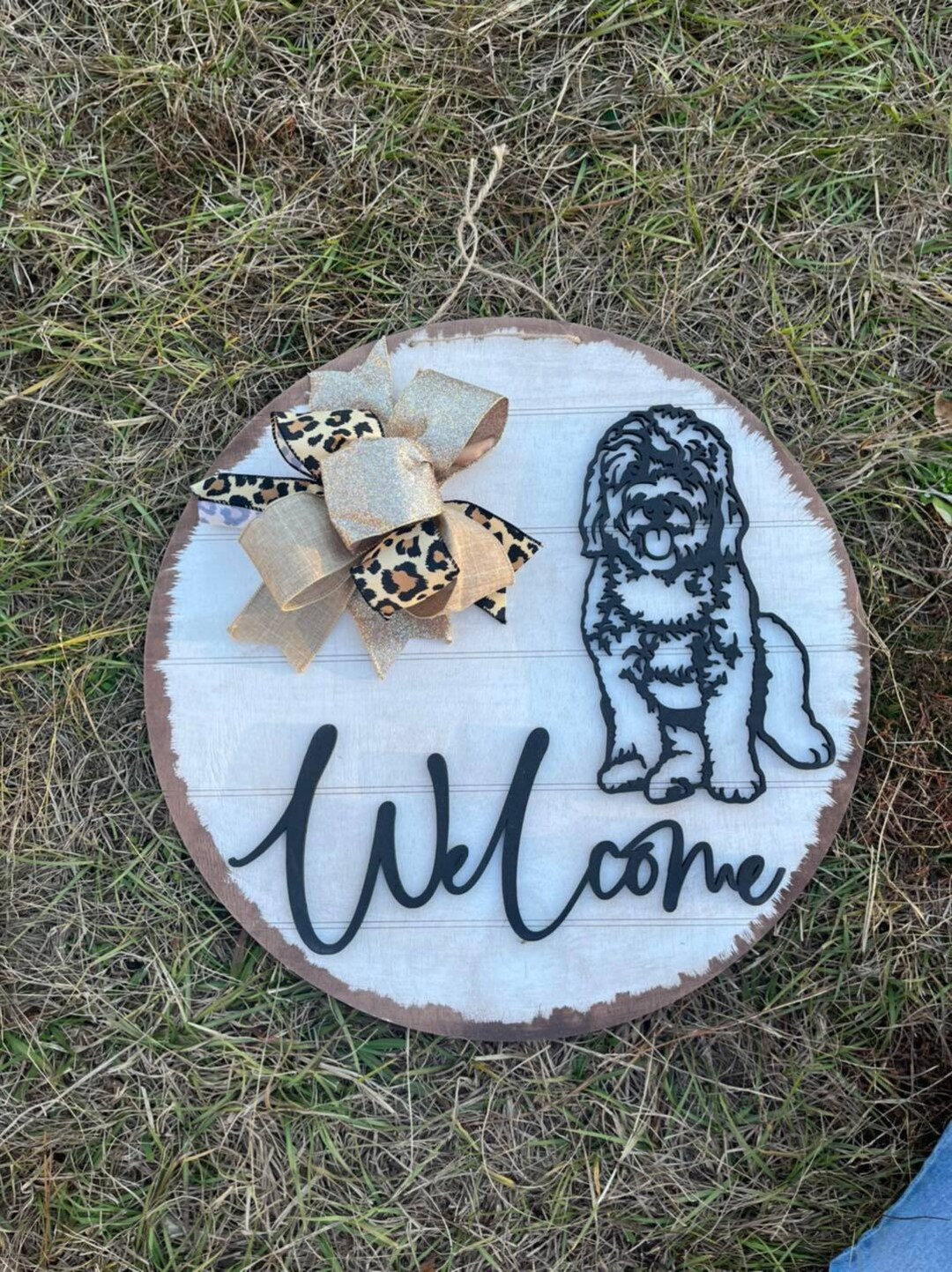 20 Doodle Face Welcome Door Hanger Layered Door Hanger Home Decor Pet ...