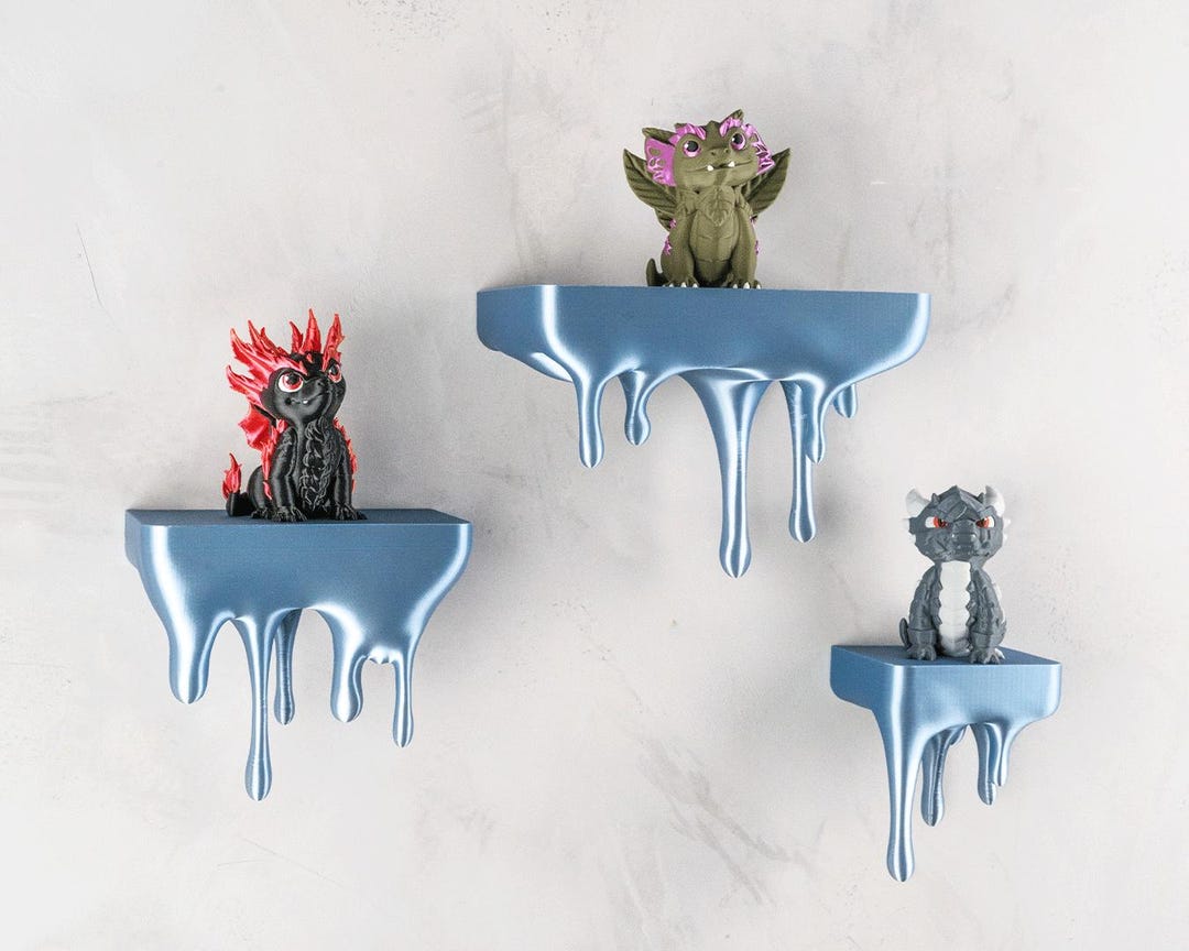 Barely Holding Shelf– 3D Printed Humorous Wall Display, Funny Wall ...