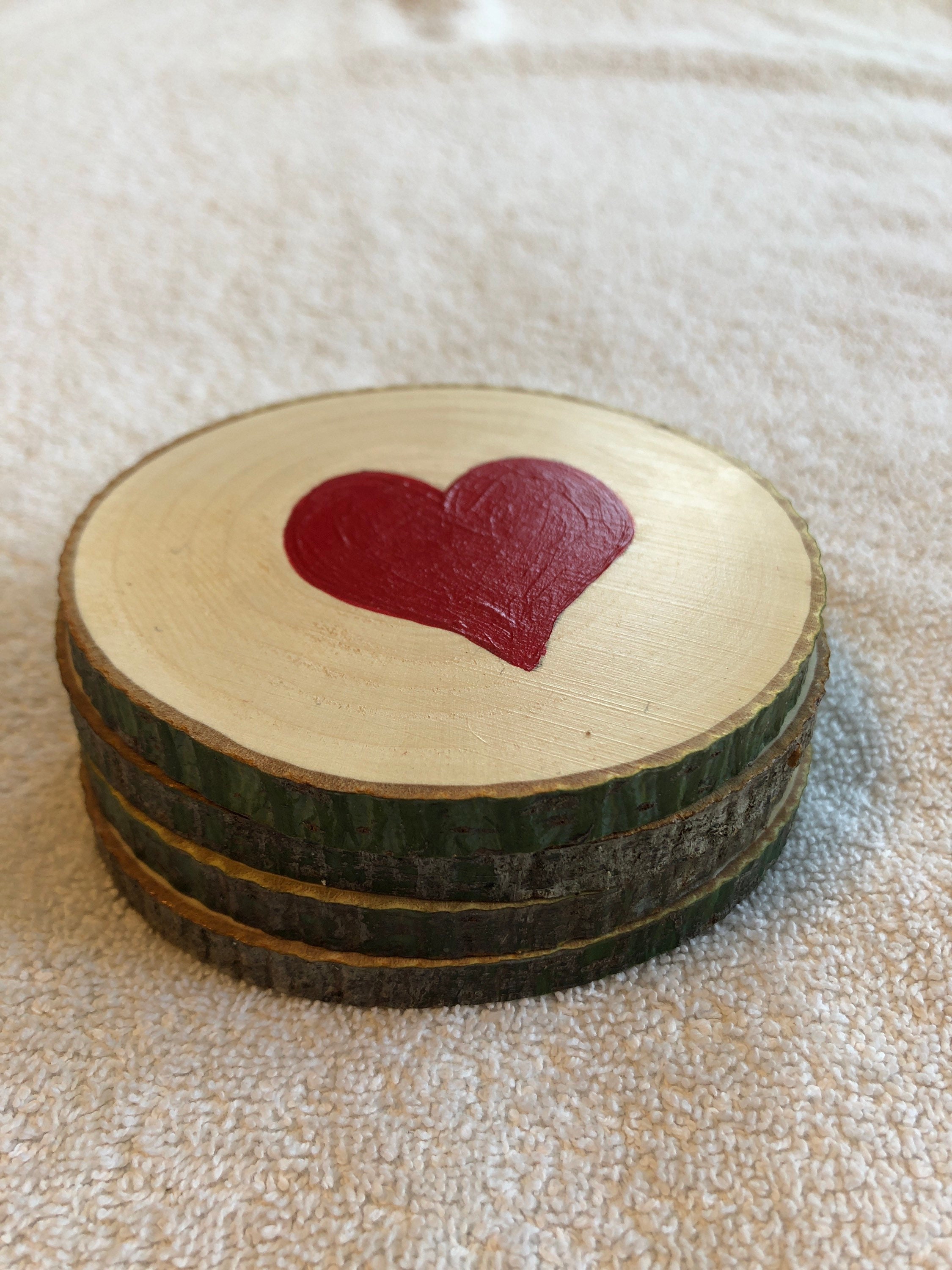 Rustic Poker Coaster Hand Painted Gift for Men Monogrammed Coaster ...