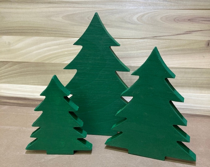 Wooden Tree Set, Table Centerpiece, Rustic Home Decor, Fireplace Mantle ...