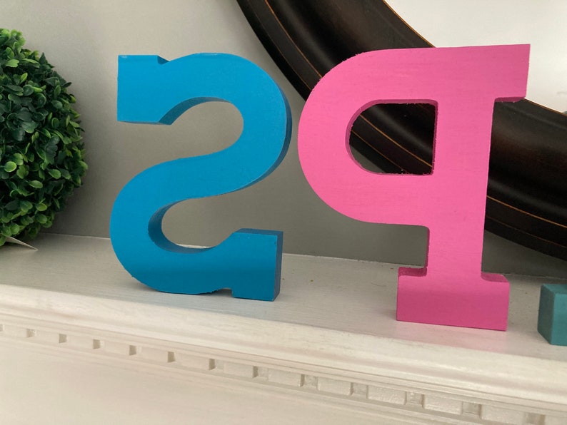 Spring Block Letters Wood Painted Home Decoration Spring | Etsy