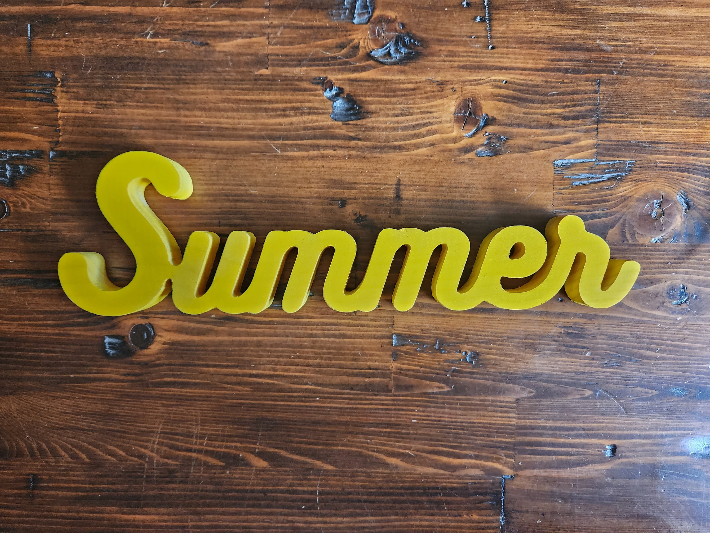 Freestanding Wood Sign Summer Decor Summer Sign Shelf Decor 3d Sign ...