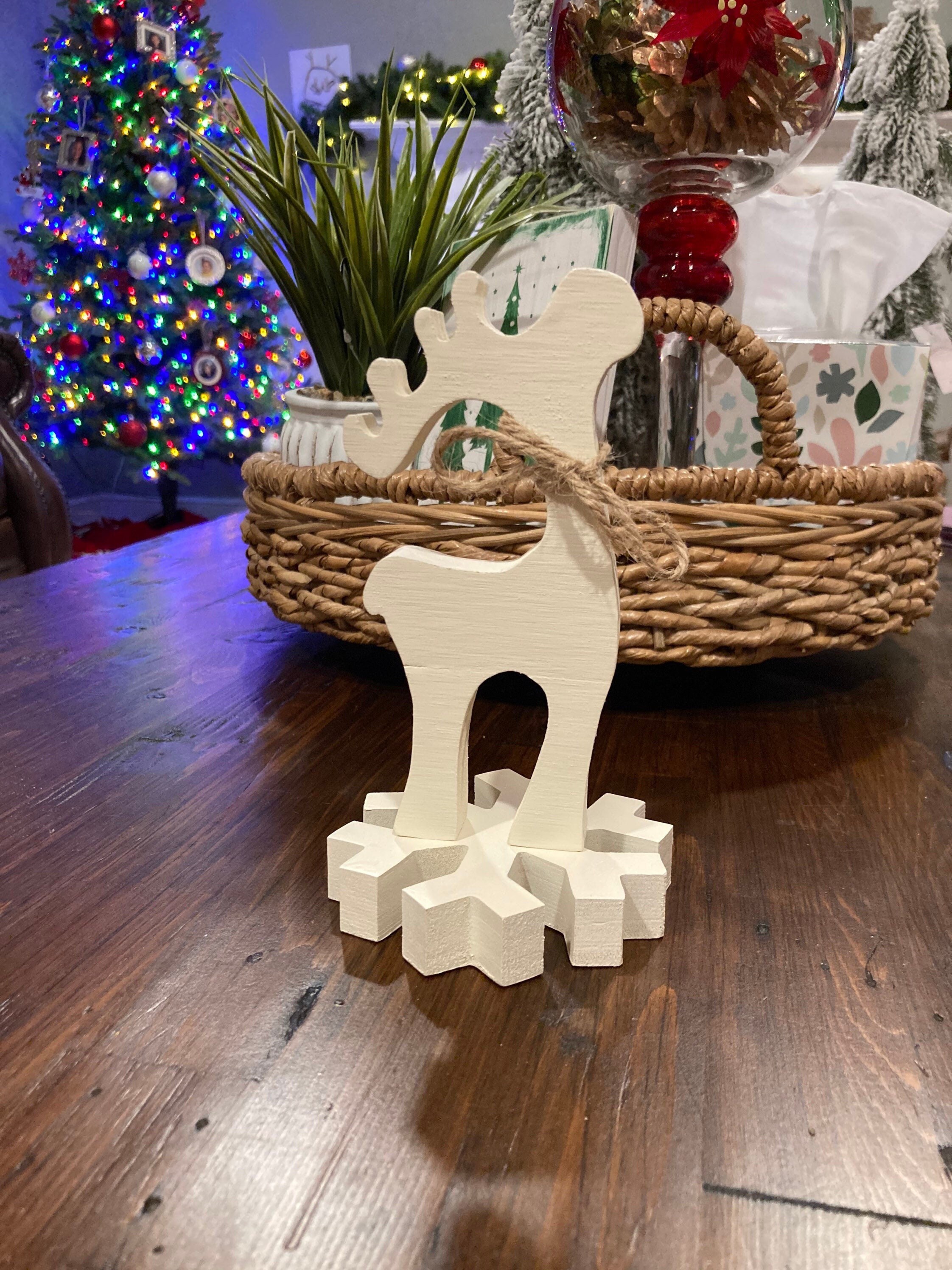 Wooden Reindeer Farmhouse Christmas Deer Barn Wood Decor - Etsy