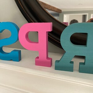 Spring Block Letters Wood Painted Home Decoration Spring Decoration ...