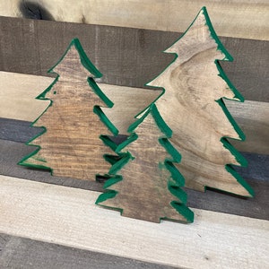 Wooden Tree Set, Table Centerpiece, Rustic Home Decor, Fireplace Mantle ...