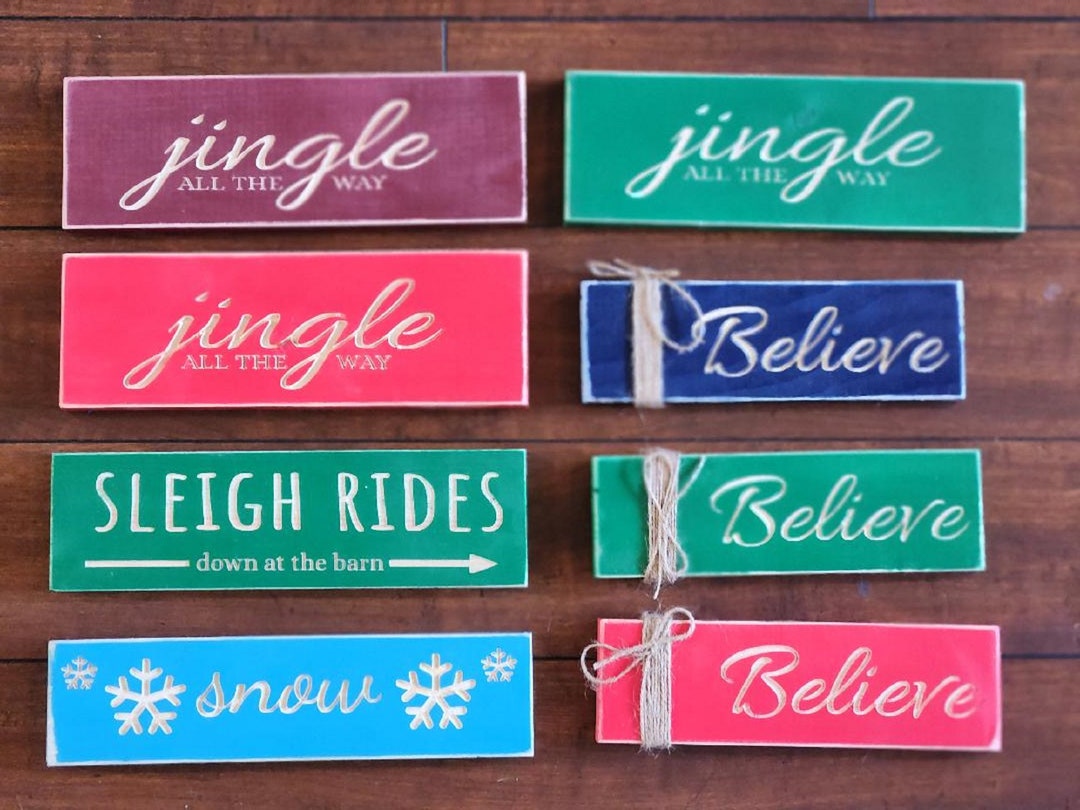 Rustic Christmas Signs Christmas Decorations Rustic Christmas Decor ...