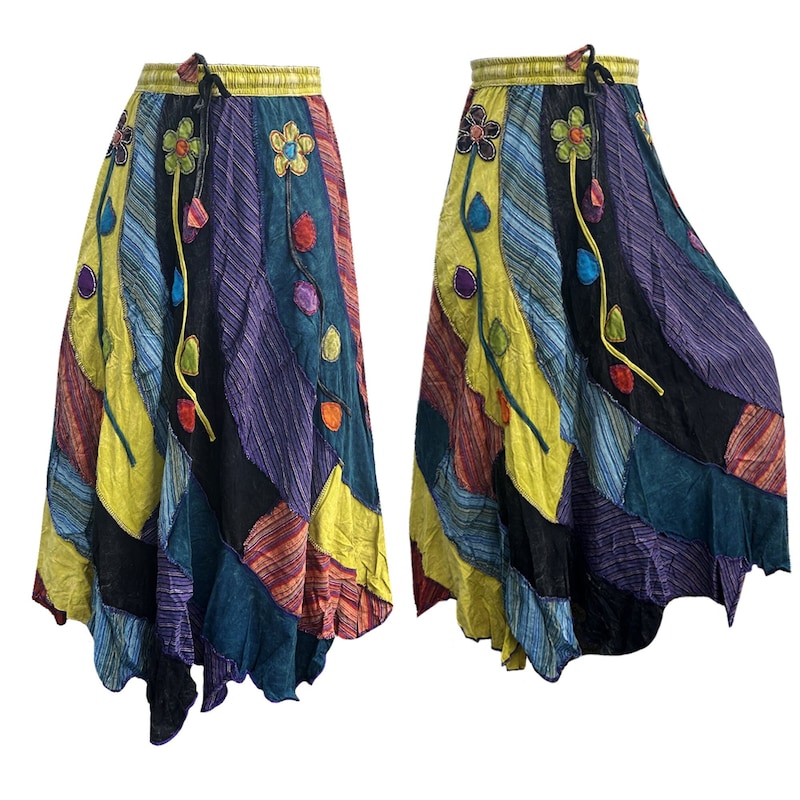 Embroidered Skirt - Etsy