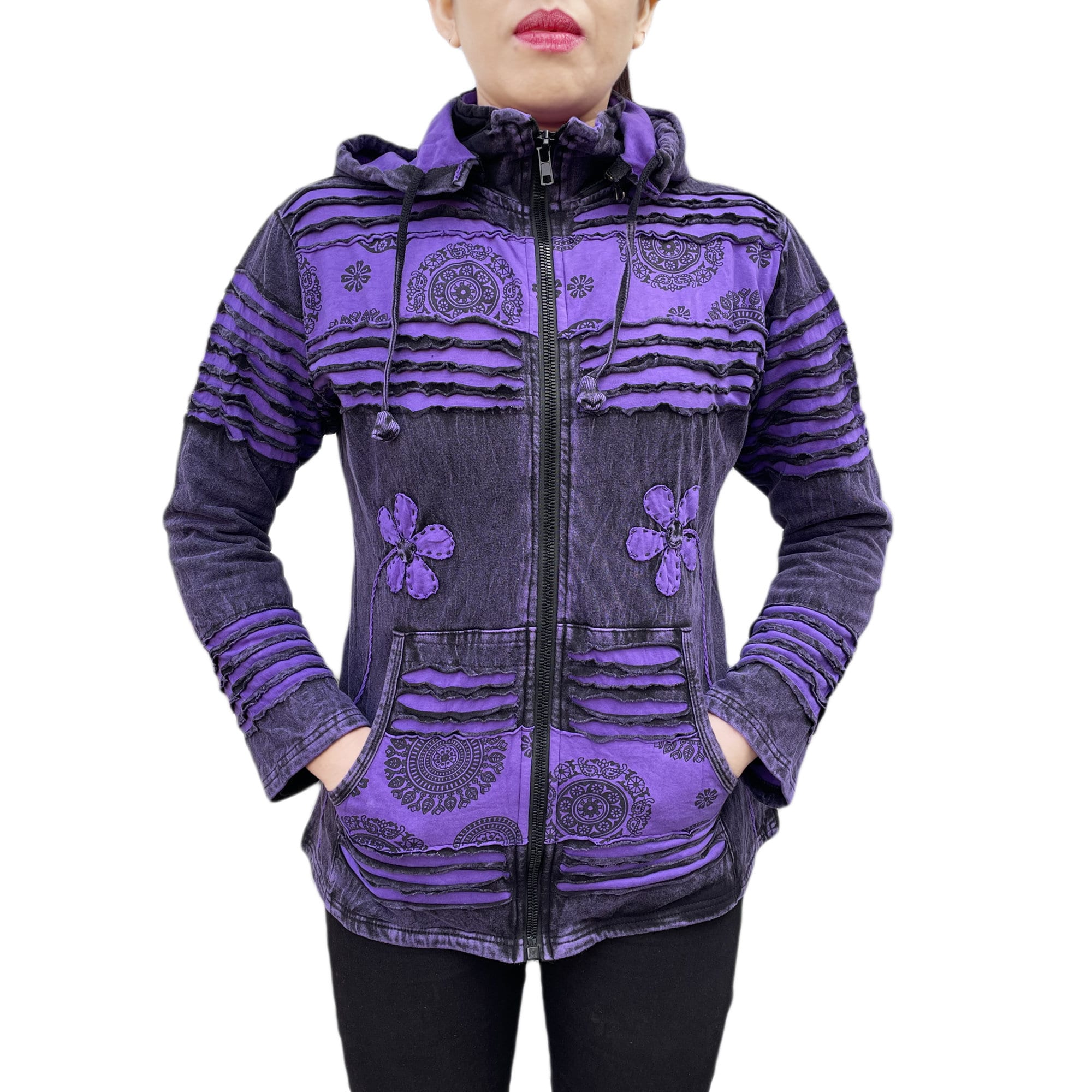 Hippy Embroidery Floral Razor Cut Jacket Bohemian Festival - Etsy