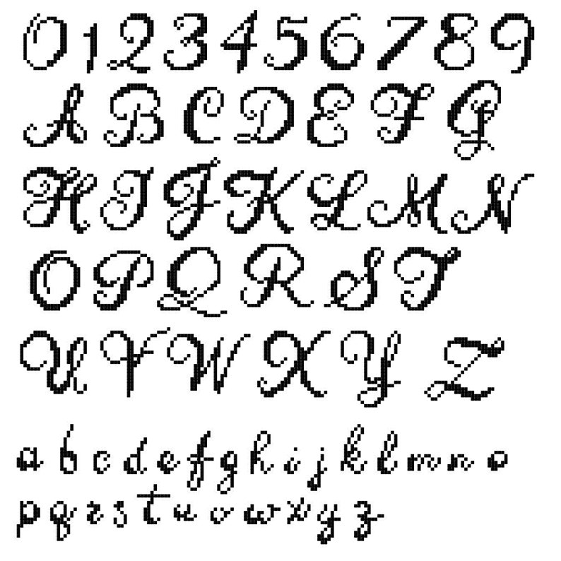 Cross Stitch Cursive Lettering - Cross Stitch Patterns Cross Stitch Cursive Lettering - Cross Stitch Patterns