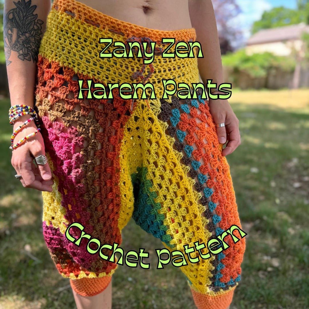 Crochet PATTERN || Harem Pants Pattern || Zany Zen Harem Pants || PDF ...