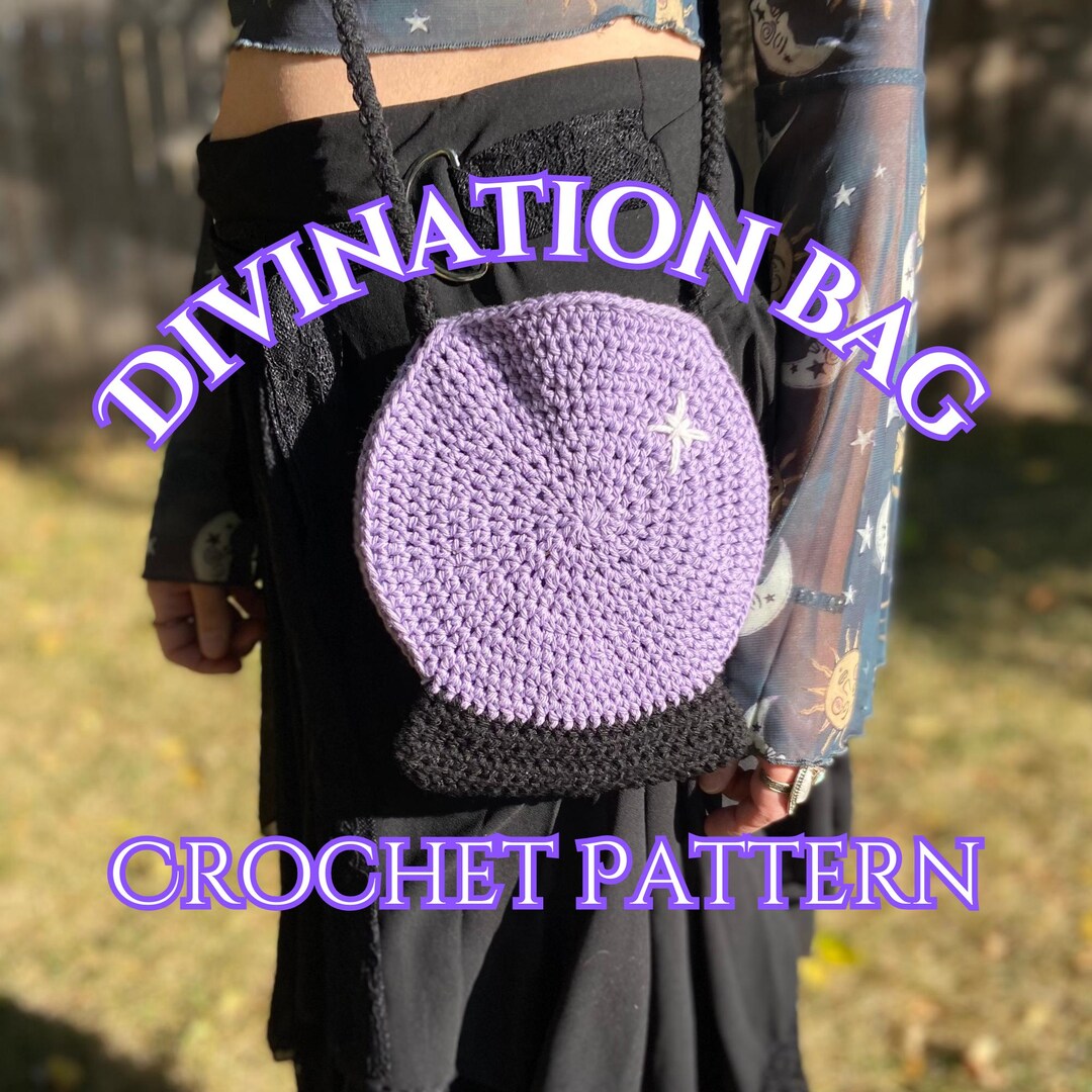 Crochet Divination Bag PATTERN: Witchy Crystal Ball Bag (PDF Digital ...
