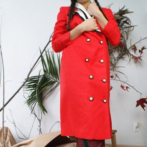 Red Unique 1980's Coat-dress - Etsy