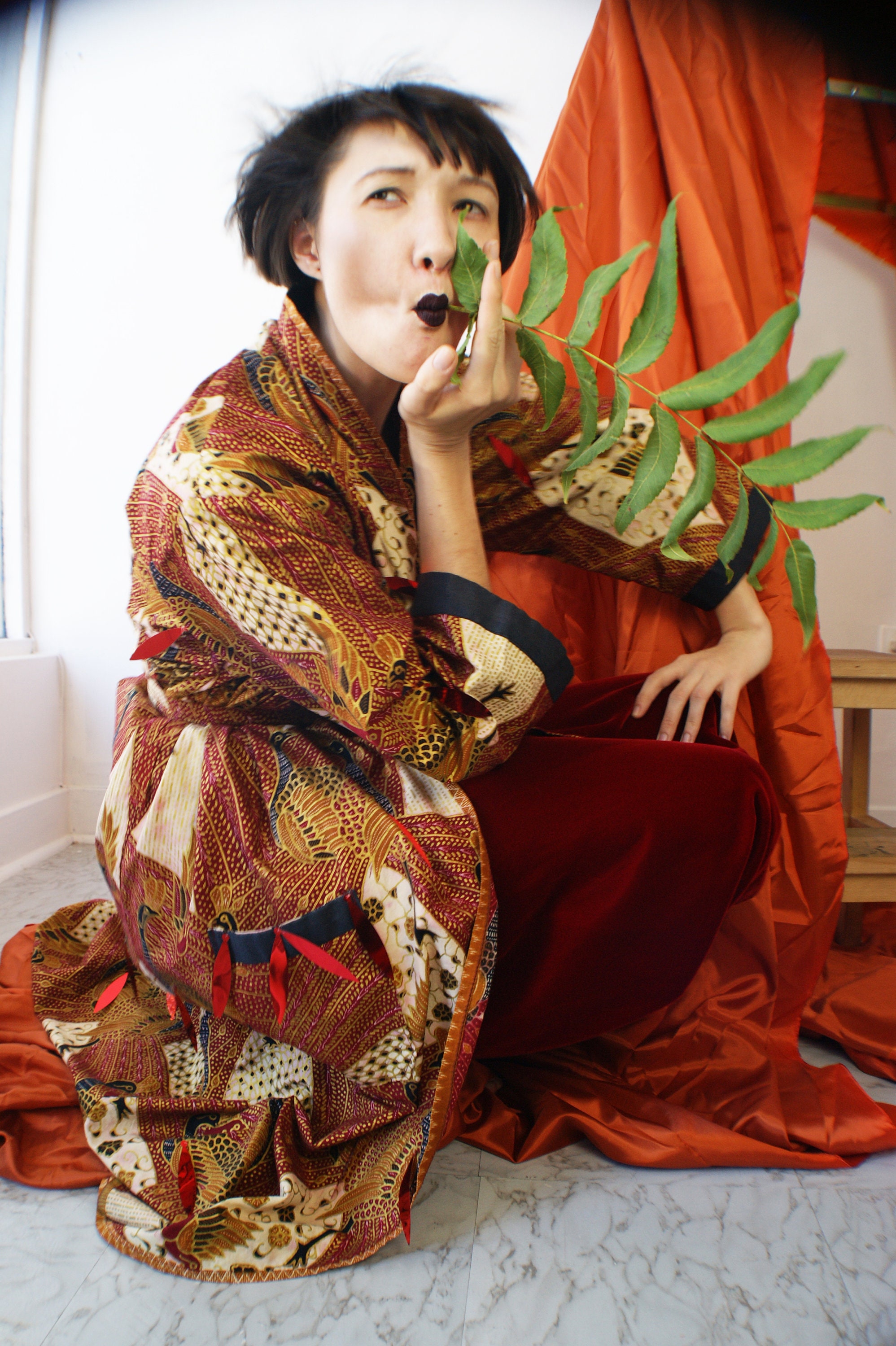 Batik Indonesian Vintage Kimono With Sequins - Etsy