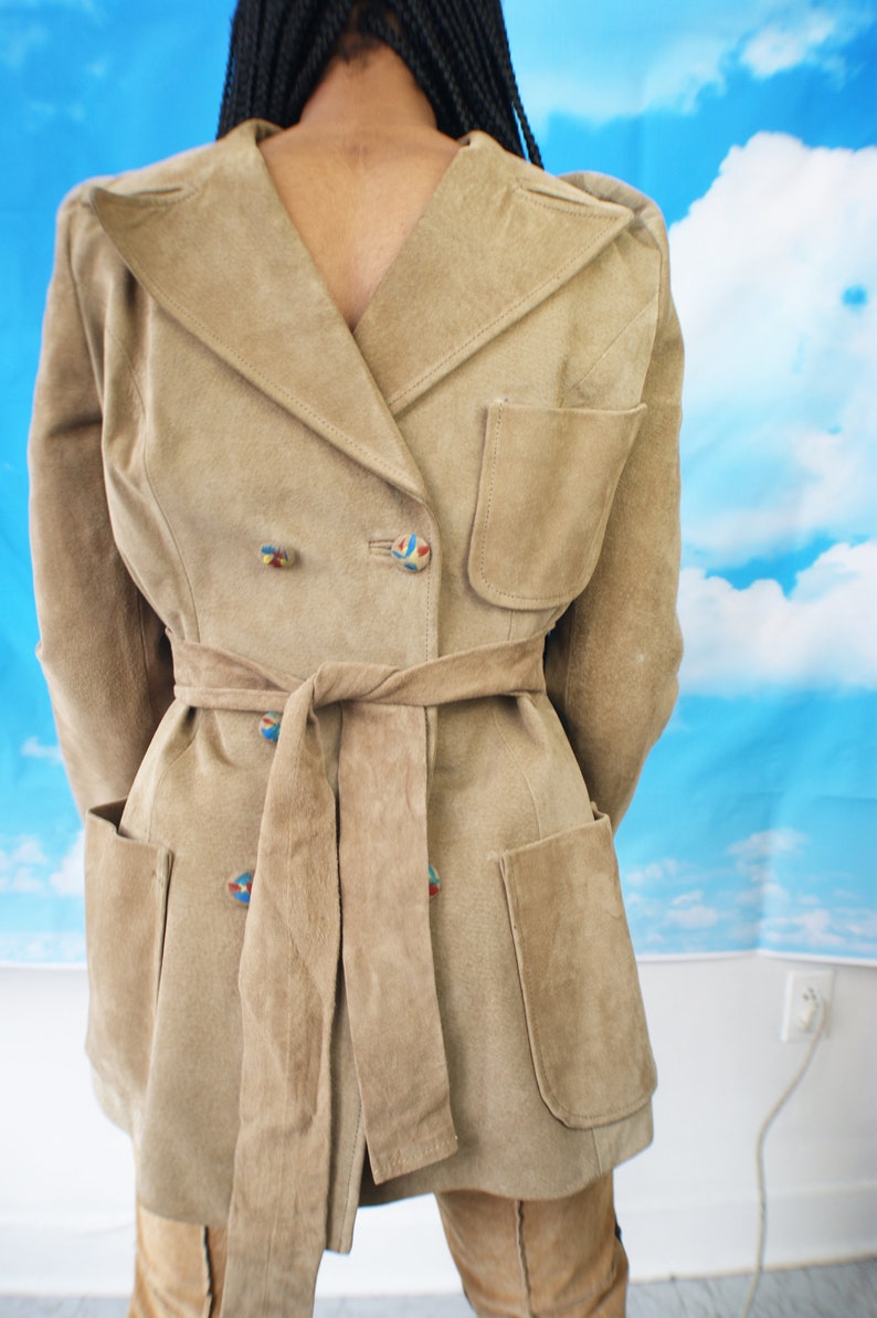 Reworked Hand Painted Vintage Suede Jacket | Etsy