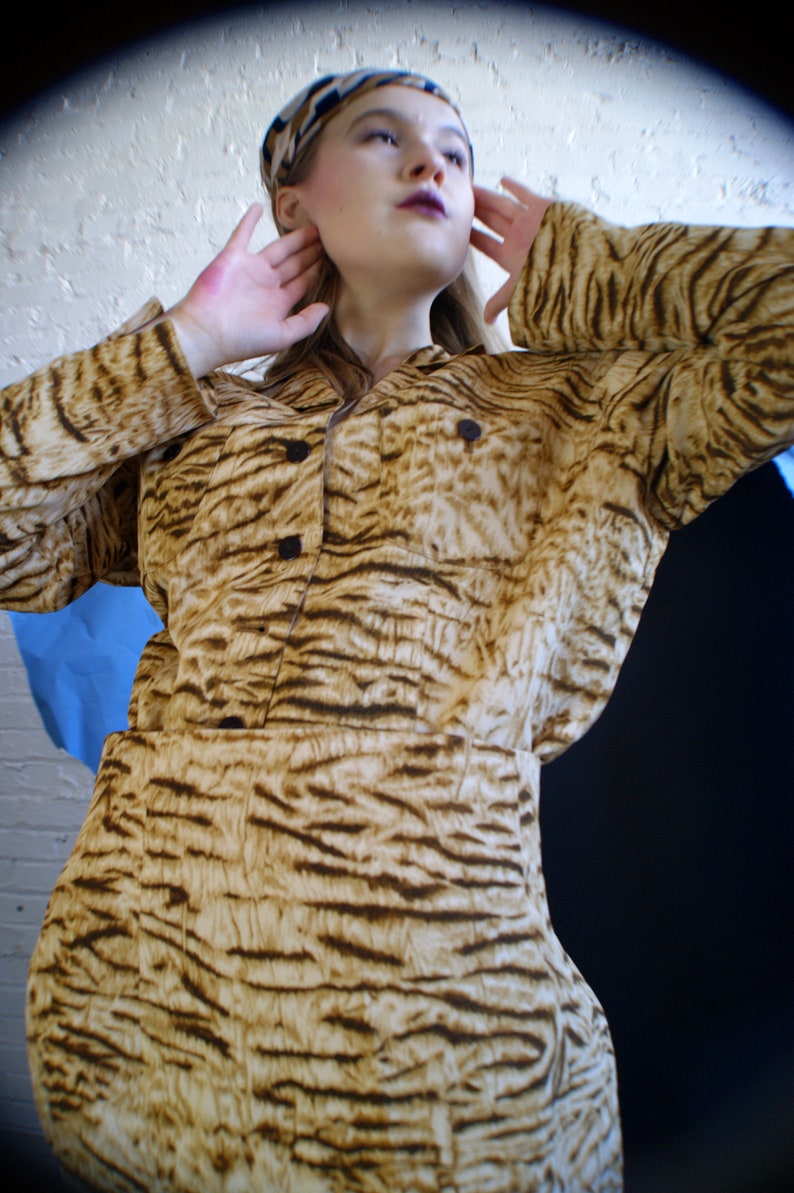Silk Tiger Print Suit - Etsy