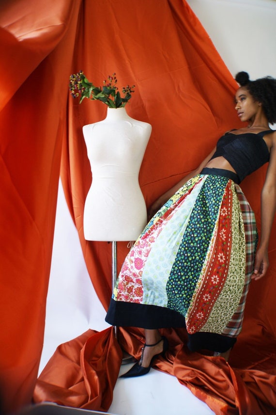 1980's Patchwork Skirt - Gem