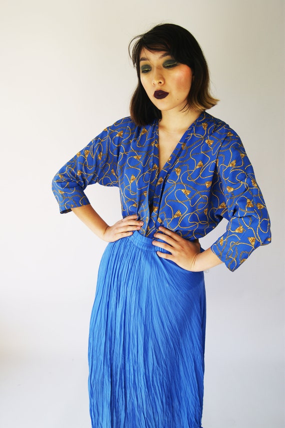 1980's V-neck Top - Gem