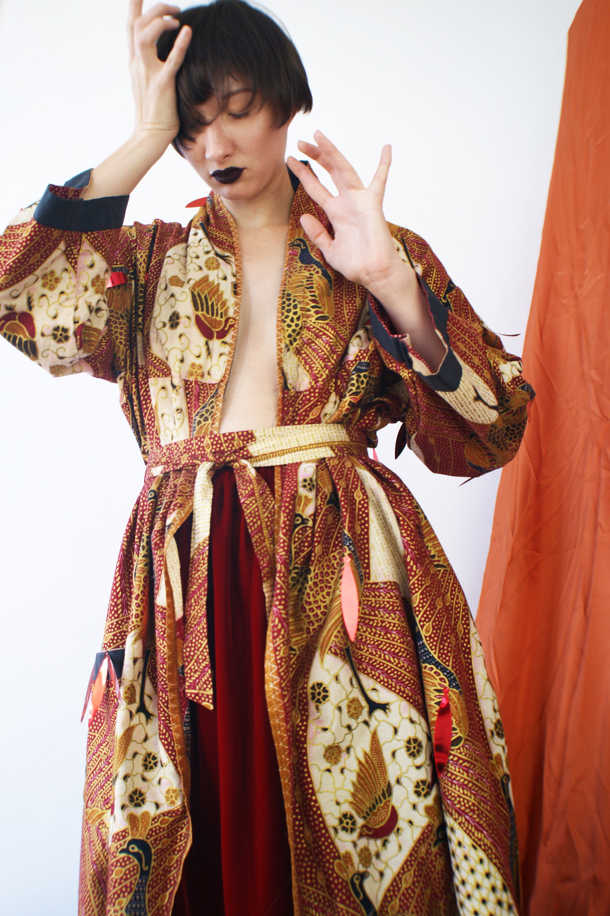 Batik Indonesian Vintage Kimono With Sequins - Etsy