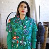 Unique Silk Doodle Coat - Etsy