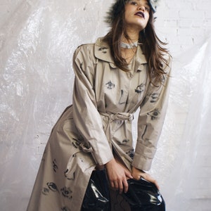 Unique Eye Lip Nose Trench Coat - Etsy