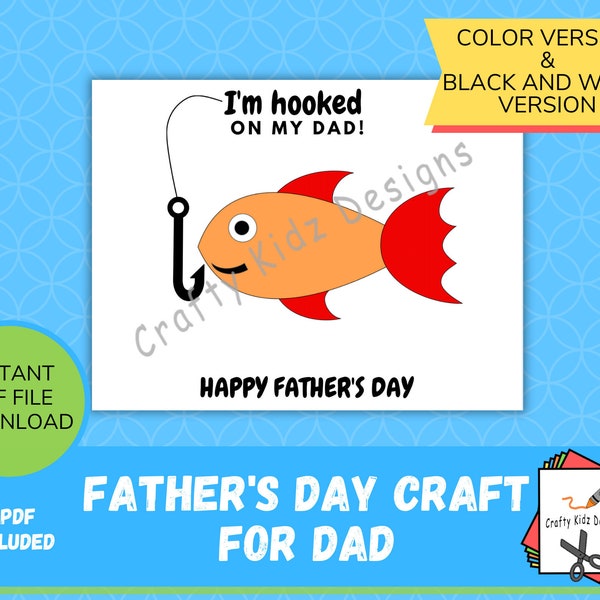 Hooked on Dad Printable - Etsy