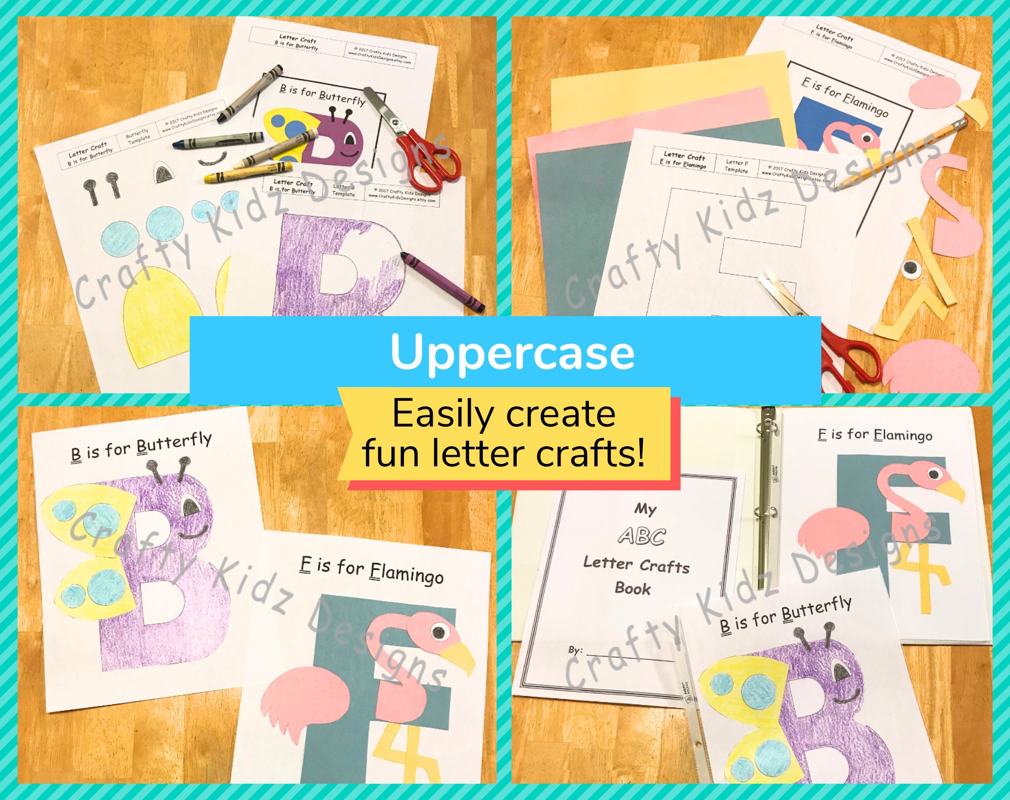 ABC Letter Crafts for Kids, Uppercase and Lowercase Letter Crafts ...