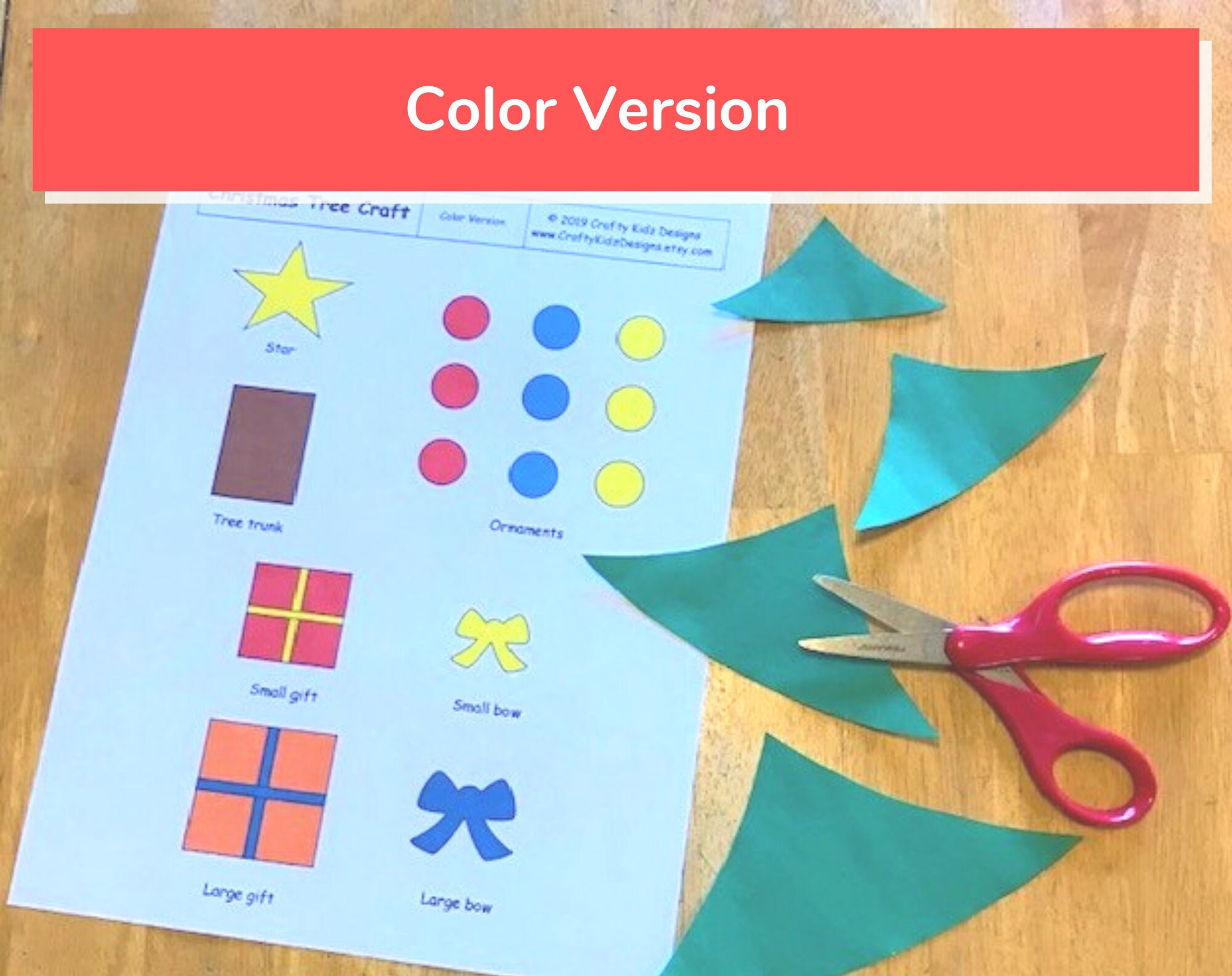 Christmas Tree Craft for Kids, Fun Craft for Toddlers, Preschool and ...