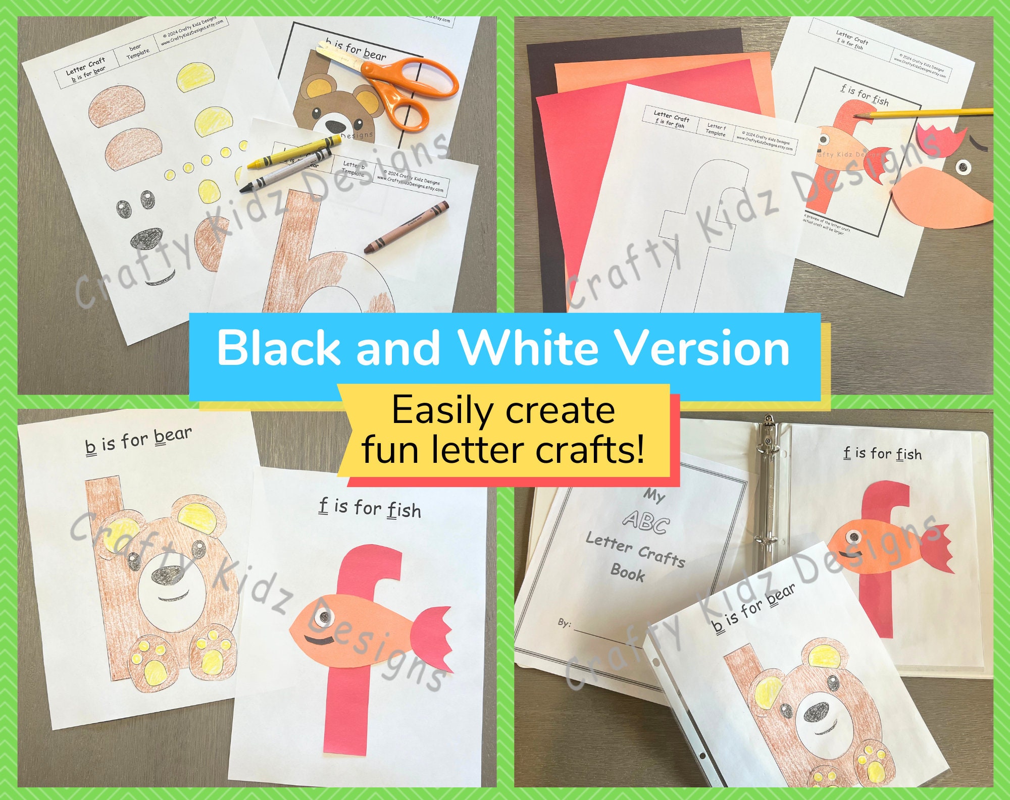 ABC Letter Crafts for Kids, Lowercase, Crafts for Toddlers, Preschool ...