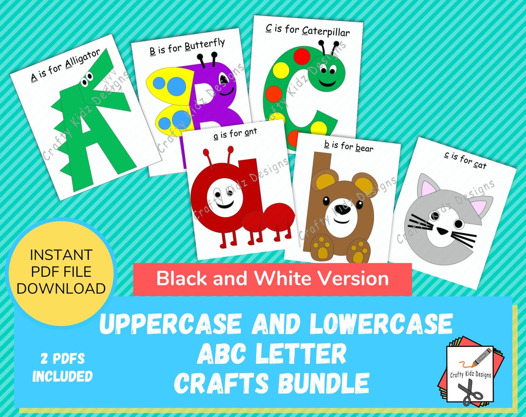 ABC Letter Crafts for Kids, Uppercase and Lowercase Letter Crafts ...