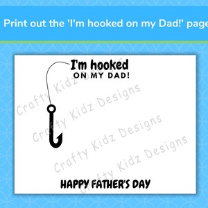 Handprint Father's Day Craft for Dad, I'm Hooked on You, Perfect Craft ...