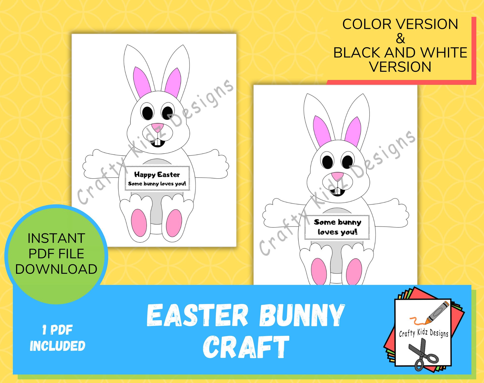 Easter Bunny Craft for Kids, Perfect Craft for Toddlers, Preschool and ...