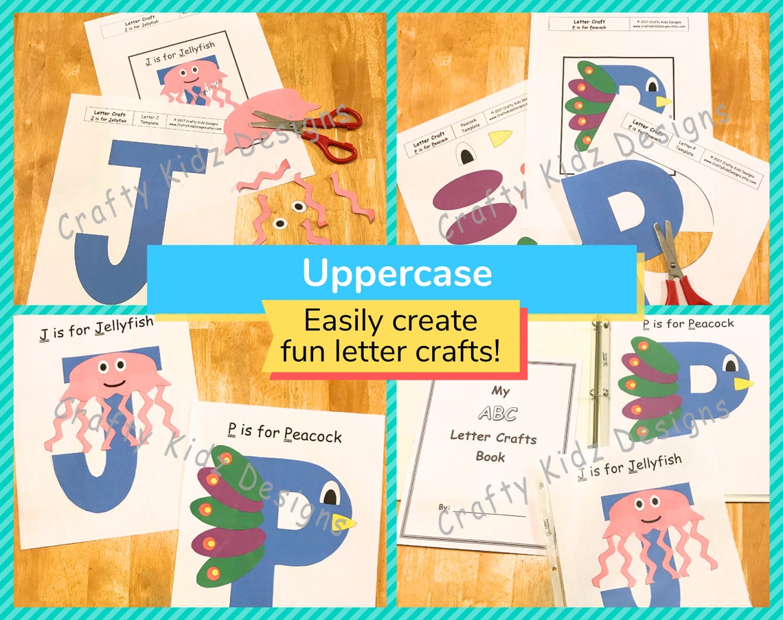 ABC Letter Crafts for Kids, Uppercase and Lowercase Letter Crafts ...