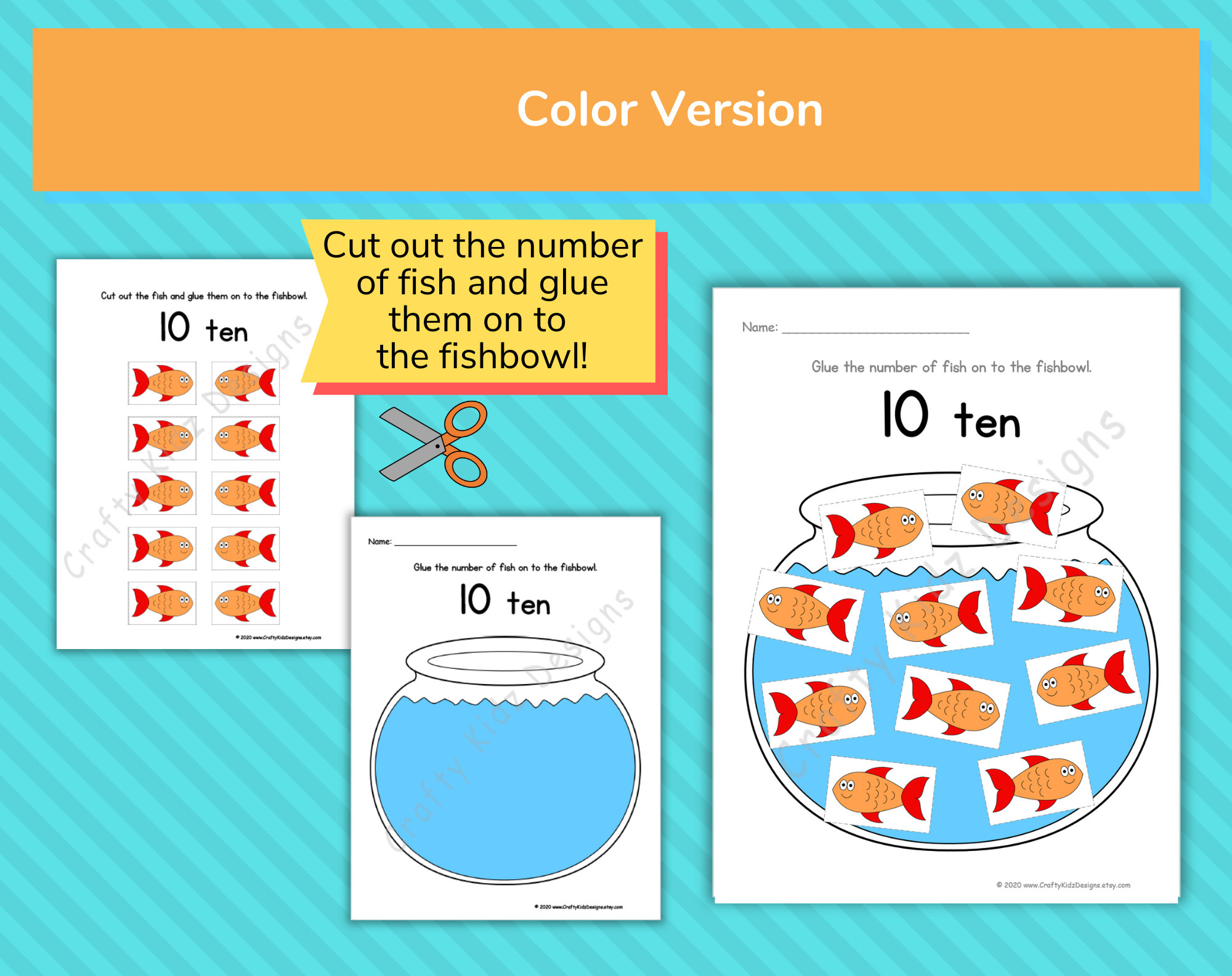 Number Craft Pages for Kids, Learn Numbers 1 to 10, Fun Learning for ...